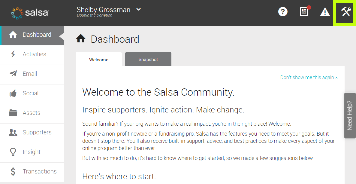 Does Double the Donation integrate with Salsa Labs?